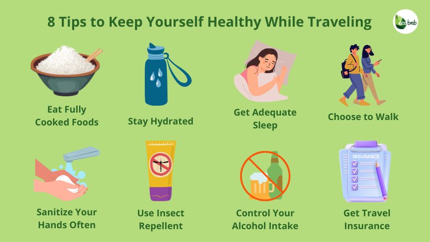 8 Tips to Keep Yourself Healthy While Traveling- Ecobnb